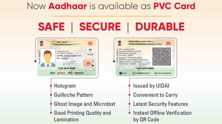 Apply for PVC Aadhaar Card Online 2023, Fees and Status